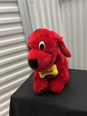 Clifford the Big Red Rover Dog Stuffed Animal Plush Puppy With Bone ...