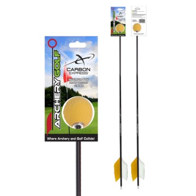 Carbon Express Archery Golf Arrow with Golf Ball Tip Black/Yellow Color ...