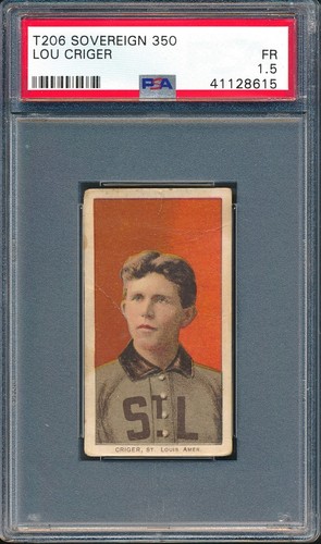 T206 Sovereign 350: LOU CRIGER St. Louis Browns ~ PSA 1.5 | eBay