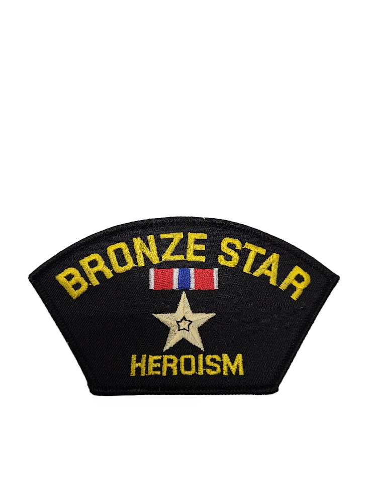 Bronze Star Heroism Heroic Service Medal Patch Heat Seal Backing Iron ...
