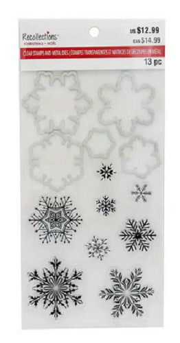 Recollections Snowflakes Stamps & Dies Christmas Holidays Winter 13 pc ...
