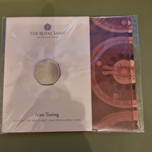 BUNC 2022 Alan Turing BU 50p The Royal Mint Coin Pack Brilliant ...