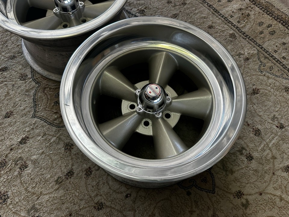 RARE 16 X 8.5 (2) 5 SPOKE FORD Mopar 5 ON 4 1/2 Torq Thrust Style ...