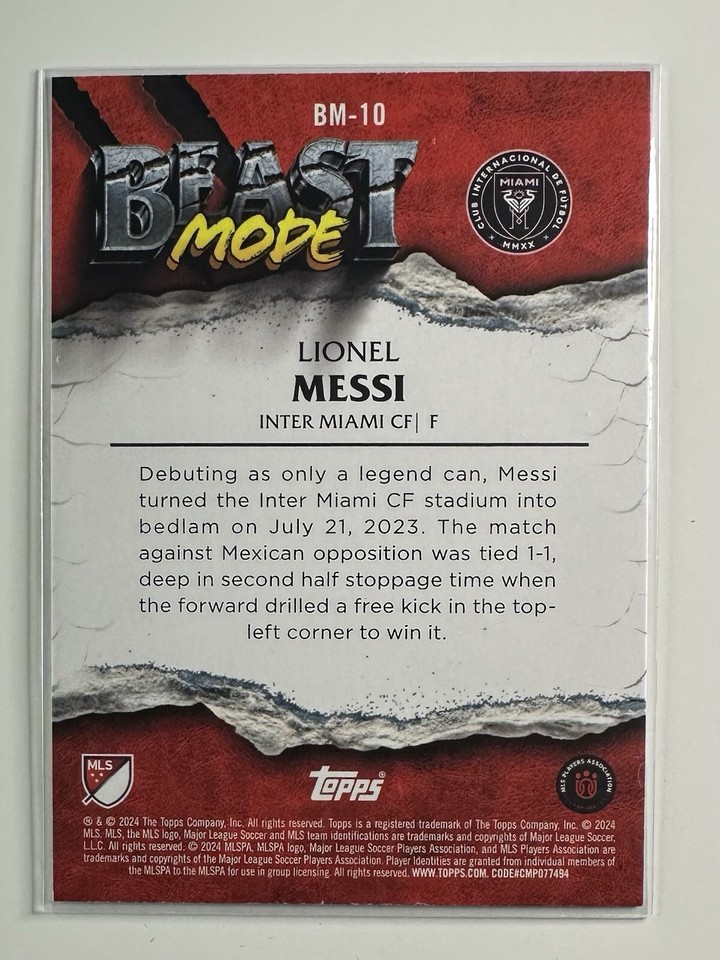 2024 Topps MLS Superstars #BM-10 Lionel Messi Beast Mode Inter Miami | eBay