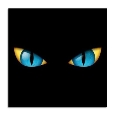 Cat Eyes Blue Vinyl Sticker - SELECT SIZE | eBay