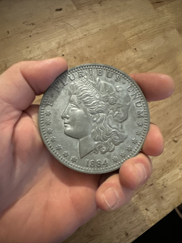 Morgan Dollar Paperweight Patina Metal Vintage Home Office Desk ...