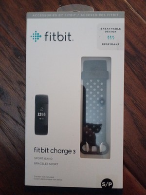 A Fitbit Charge 3 Accessory Band, Official Fitbit Product Sport Black ...