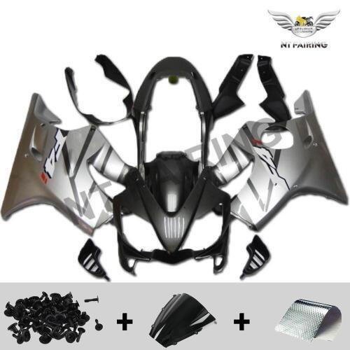 FT Fairing Gray Black Injection Plastic Fit for Honda 04-07 CBR 600 F4i ...