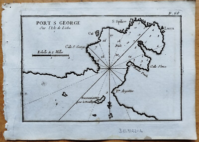 Vis Croatia + Original Map by Roux + 1764 | eBay