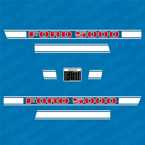 FORD 5000 (1968.) Tractor Aftermarket Replacement Decal Sticker Set | eBay