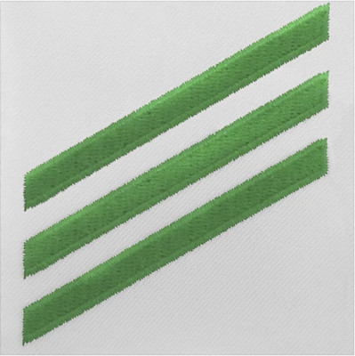 GENUINE U.S. NAVY E3 RATING BADGE: AIRMAN - GREEN CHEVRONS ON WHITE CNT ...