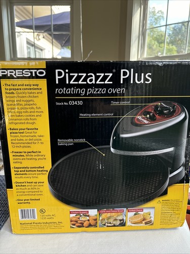 Presto Pizzazz Plus Rotating Pizza Oven - Black (3430) 729728406610| eBay