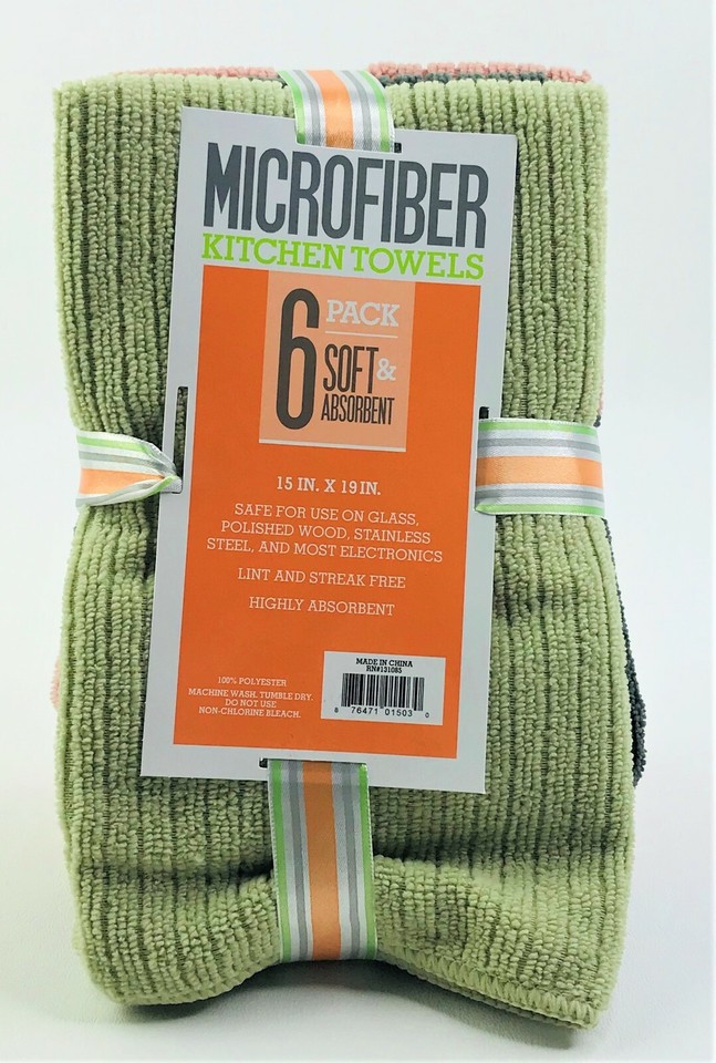 Microfiber Soft Absorbent All-Purpose Cleaning Cloth 10pc or Kitchen ...