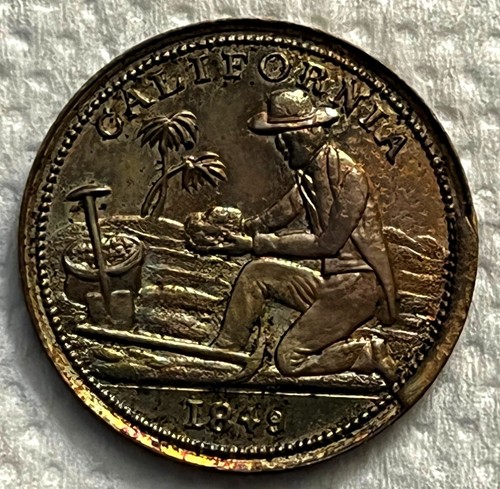 1849 California Miner's $5 Game Token Very Rare Thick Flan Type | eBay