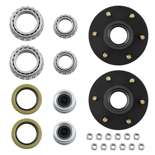 2PC Trailer Hubs Convert Mobile Home with Bearings 6000# 6 Lug 6x5.5 ...