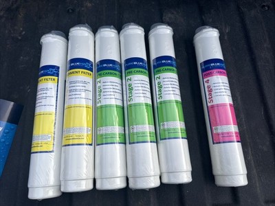 Pure Blue H2O 5PC Reverse Osmosis Filter System Replacement Filters ...