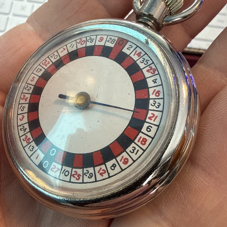 Vintage Roulette Gambling Device Trade Stimulator Pocket Watch ...