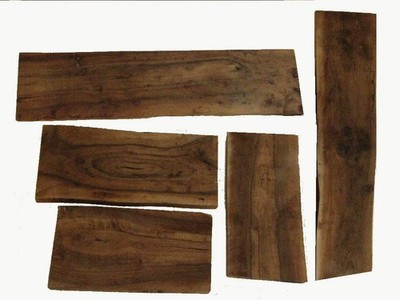 5 Pcs Fancy Grain Rough Cut Walnut Air Dried Boards Lumber Wood 36" 20 ...