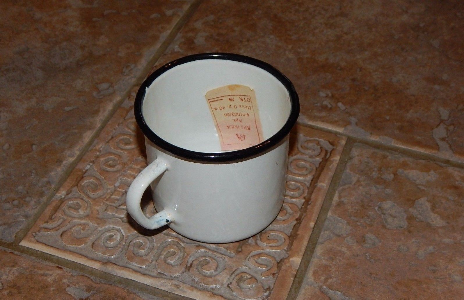 Original Russian USSR Soviet Union Army Soldier Metal Enameled Cup Mug ...