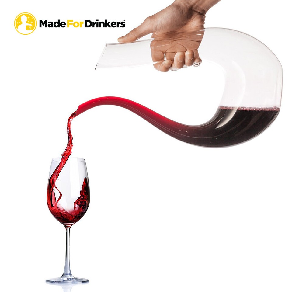 U-Shaped Wine Decanter - Classy and Elegant Design [Made For Drinkers ...