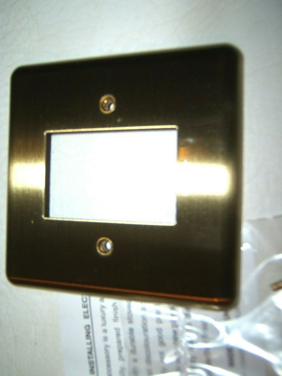 MEM EATON BRUSHED SATIN BRONZE GRID SWITCH 2G GANG PLATE GRIDPLATE ...
