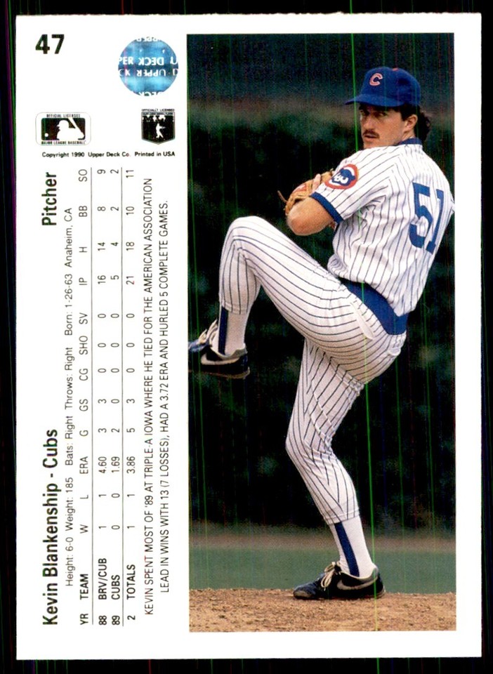1990 Upper Deck Kevin Blankenship Baseball Cards #47 | eBay