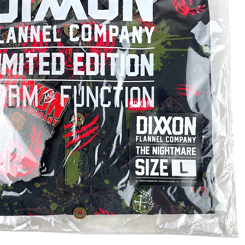 Dixxon Flannel "Nightmare" Men's LARGE Short Sleeve Party Horror Shirt ...