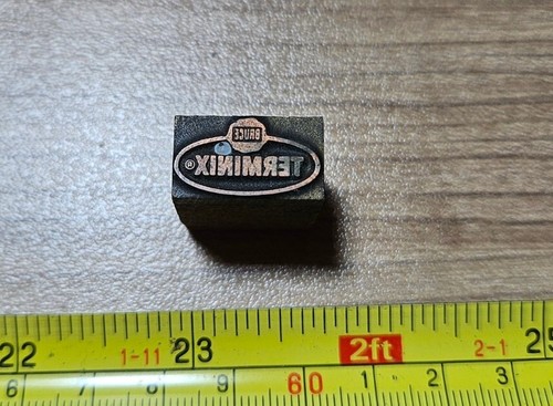Vintage Letterpress Printing Block Bruce Terminix Exterminator Logo ...