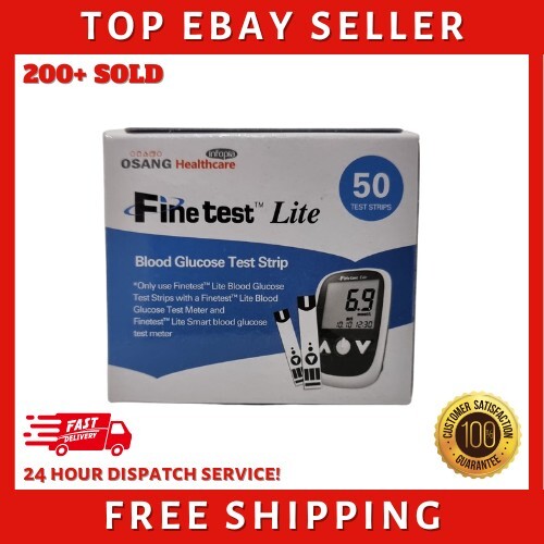 Finetest Lite Blood Glucose Diabetic Test Strips. Pack of 50 - EXPIRY ...