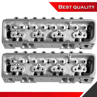 Bare Cylinder Heads Suit Chevy SBC 283 350 383 400 Angle Plug Natural ...