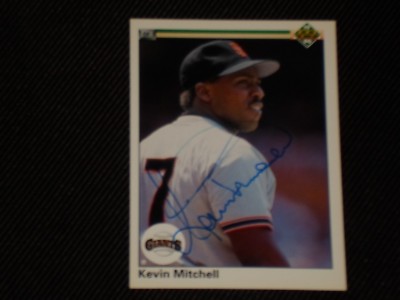 KEVIN MITCHELL 1990 UPPER DECK SIGNED AUTOGRAPHED CARD #117 SAN ...