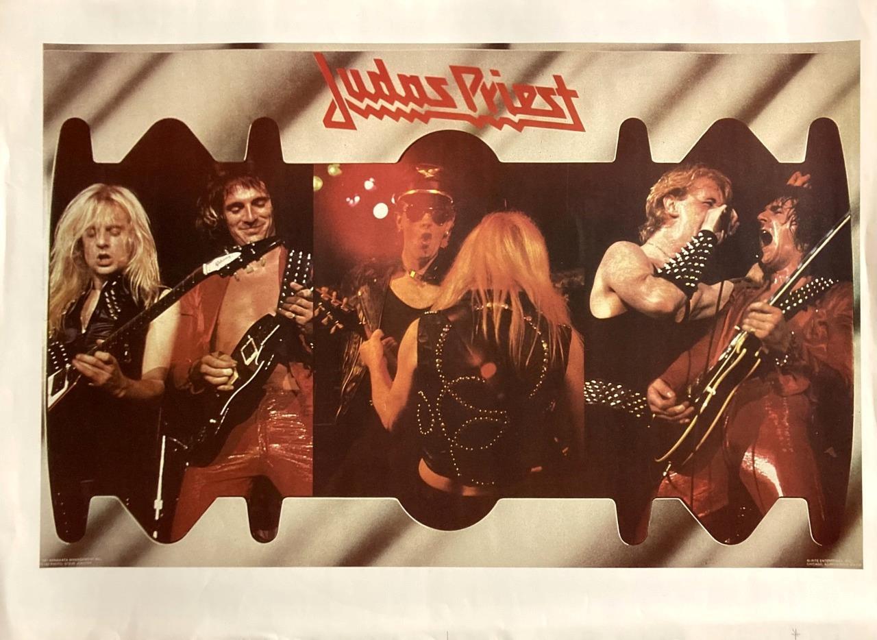 1981 Judas Priest Razorblade Poster 17.5" x 23" Bi-Rite Rob Halford ...