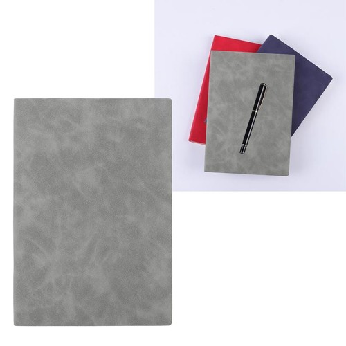 (Gray)Journal Notebook 200 Pages Portable Office Notebook PU Leather ...