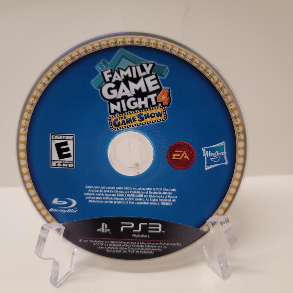 Hasbro Family Game Night 4 The Game Show (PS3 PlayStation) Disc ...