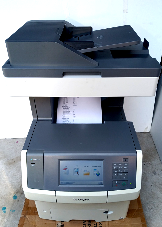 Lexmark X748de 34T5012 Duplex Color Laser MFP /Copier /Scanner /Printer ...