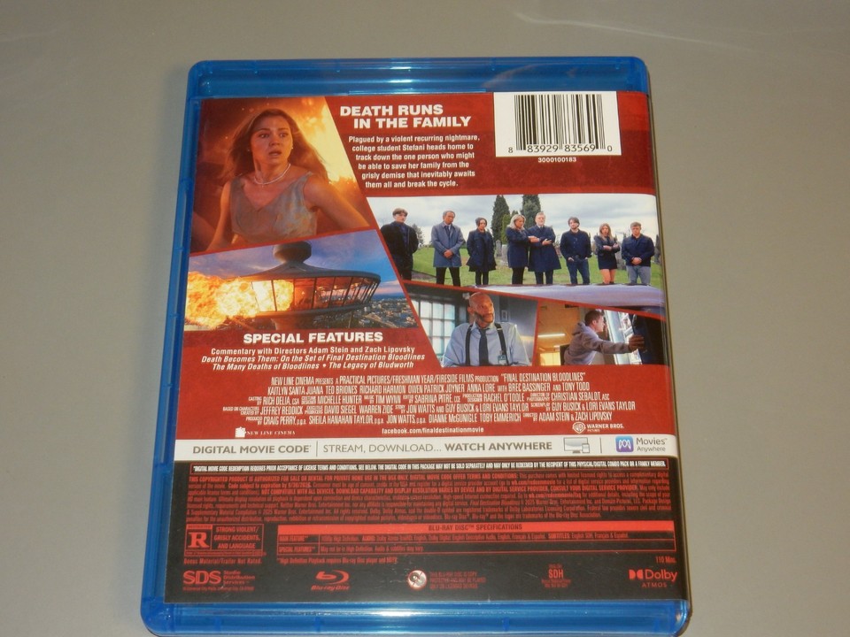 *FINAL DESTINATION: BLOODLINES* BLU-RAY UNPLAYED MINT DISC NO DIGITAL ...