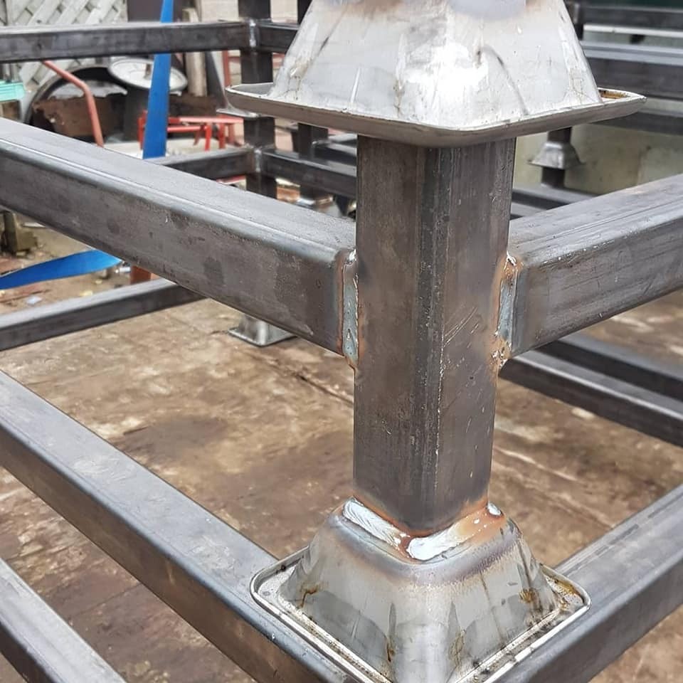 24x Stillage Feet 2.5mm Heavy Duty | Steel Pallet Stacking Feet | 125mm ...