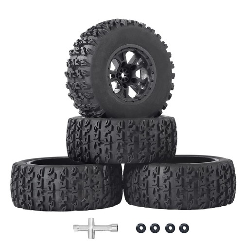 RC Station 12mm Hex RC Wheels and Tires 4PCS 1/10 Scale RC Short Course ...