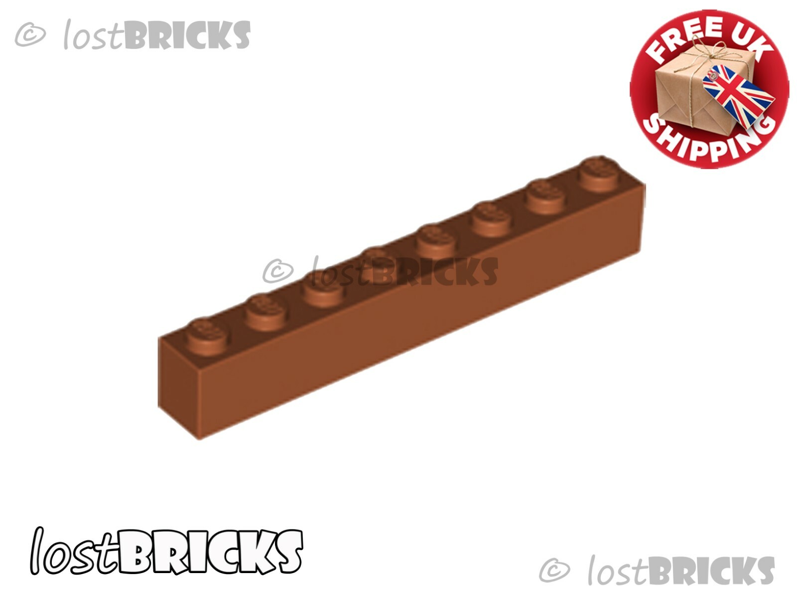 LEGO - Part 3008 - Pack of 5 x NEW LEGO Bricks 1x8 + SELECT COLOUR ...
