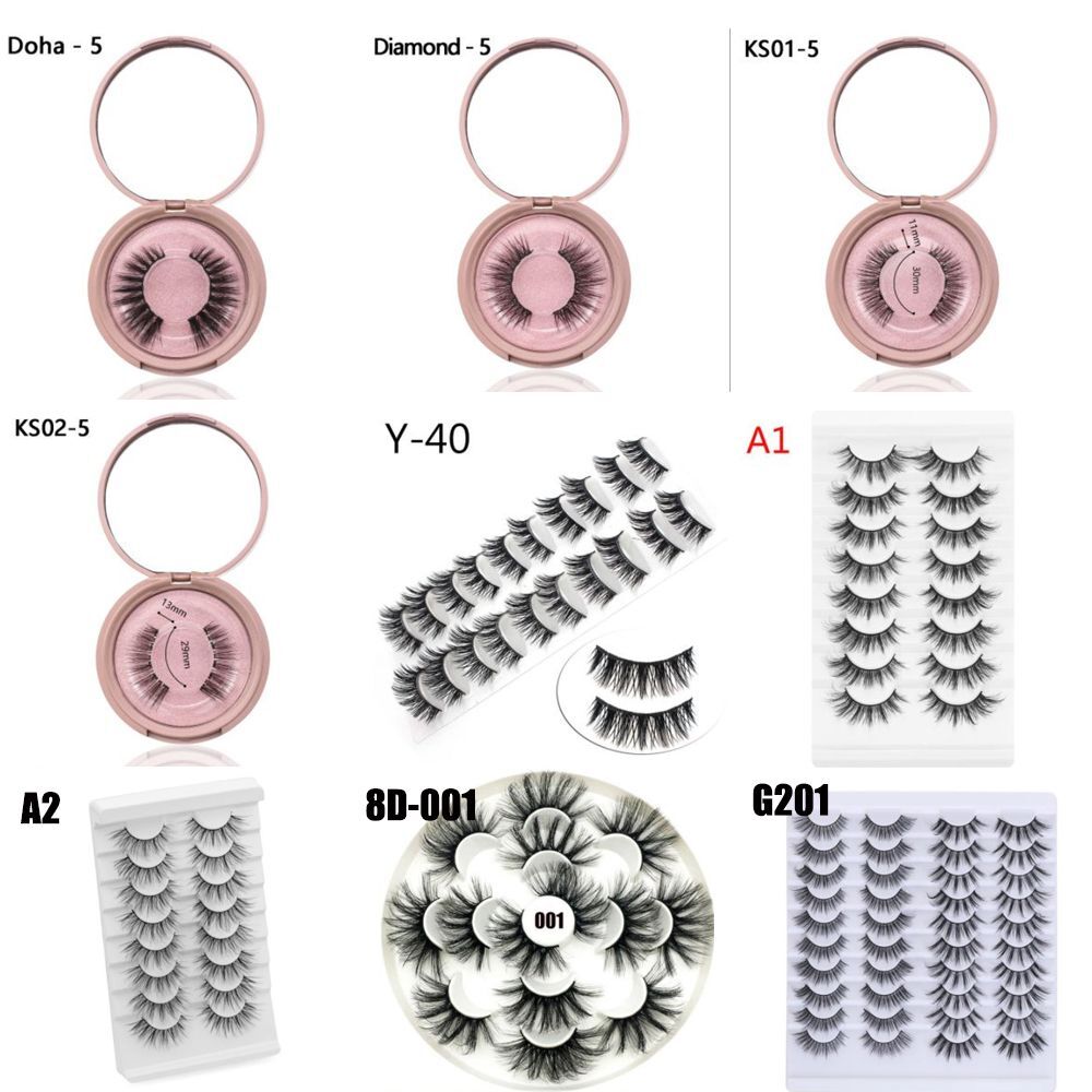 Flared Natural Lash Extension False Eyelashes 3D Faux Mink Hair ...