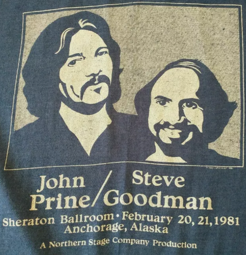 Vintage John Prine Steve Goodman 1981 Concert Shirt Black Unisex S-2345XL | eBay