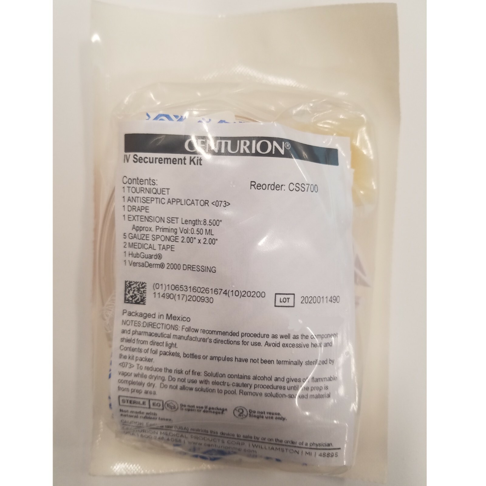 *50-Packs* Centurion IV Securement Kit Sterile CSS700 | eBay