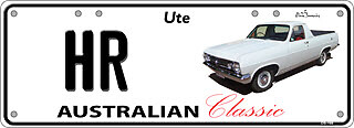 Holden HR UTE 1966 67 68 Number Plates GMH Licence Vanity Sign license ...