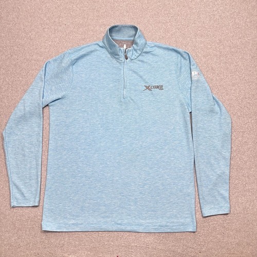 Johnnie-O Mens Light Blue Randall Performance 1/4 Zip Pullover Size M ...