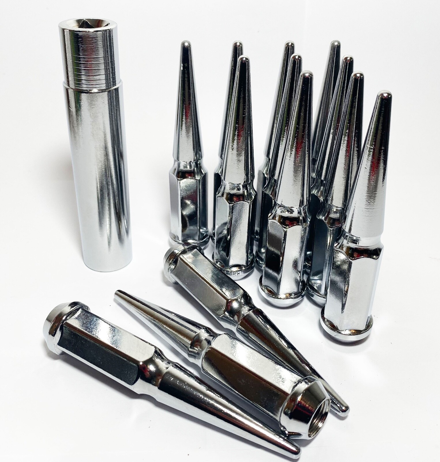 FIT GMC SAVANA SIERRA 2500 3500 HD DUALLY SPIKE LUG NUTS 4.5" 14x1.5 ...