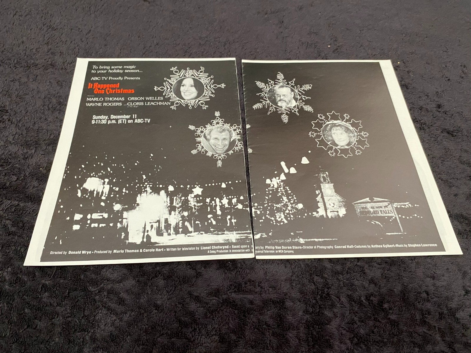 ORSON WELLES, MARLO THOMAS, WAYNE ROGERS, CLORIS LEACHMAN 1977 ABC ad ...