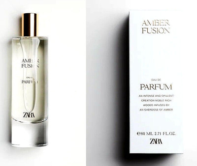 ZARA Amber Fusion Eau De Parfum 80 ml 2,71 once nuova fragranza Zara ...