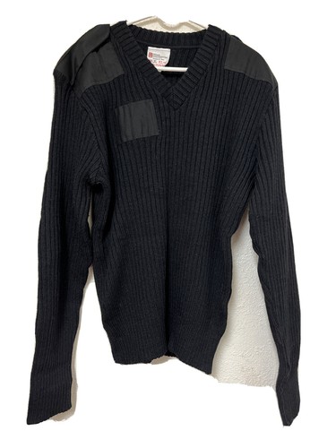 Brigade Quartermasters Sweater Mens 46 XL THE WOOLLY PULLY Wool V Neck ...