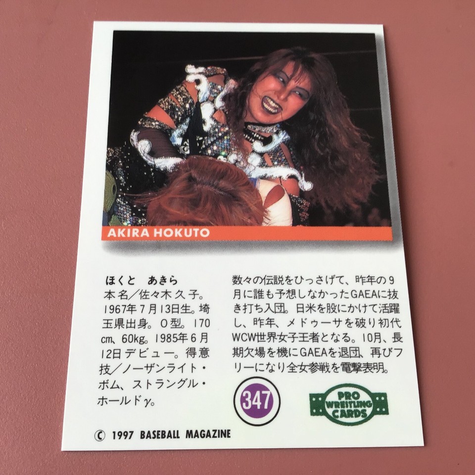Akira Hokuto - # 347 - BBM 1997 - Japan Pro Wrestling Card - BBM97 | eBay