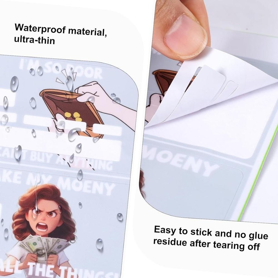 4pcs Debit Card Sticker, PVC Material Credit Card Sticker Light Blue ...